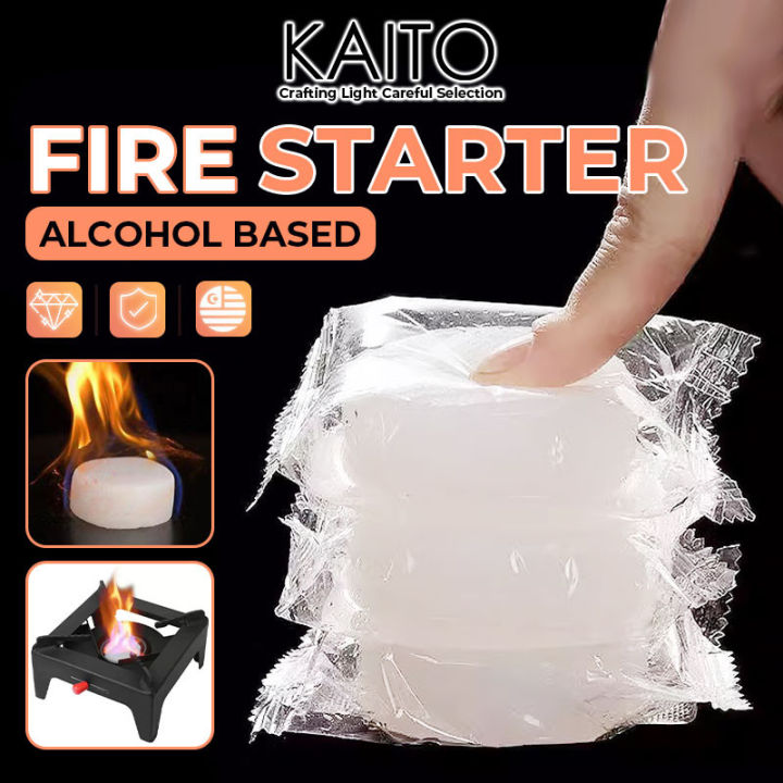 Alcohol-Based Fuel Tablet Campfire Light Weight Charcoal Fire BBQ Gel ...