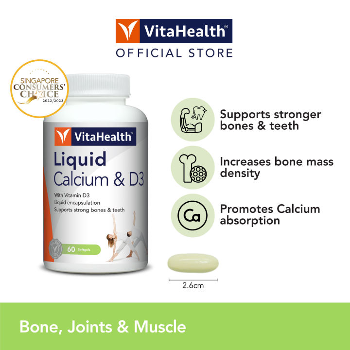 Liquid Calcium & D3 [EXP 06-2027] - Bones , Teeth, Easy Absorbable ...