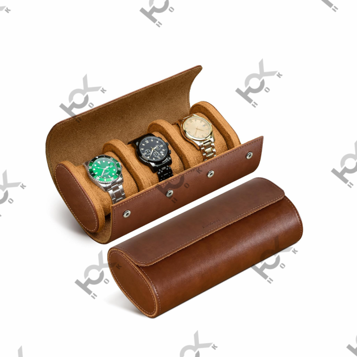 Premium Watch Roll 1-slot 2-slot 3-slot Portable Vintage Leather ...