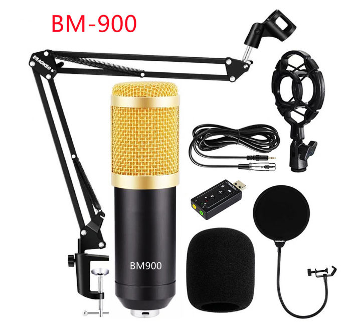 BM900 PLUS Upgrade มาจากbm800 Condensor Microphone ไมค์โครโฟนอัดเสียง ...