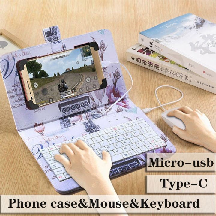 Keyboard and mouse for cellphone General Wired Keyboard Portable Type-C ...