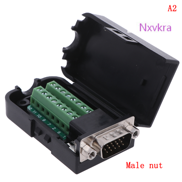 Nxvkra D-SUB DB15 VGA Male 3 Rows 15 Pin Plug Breakout Terminals ...