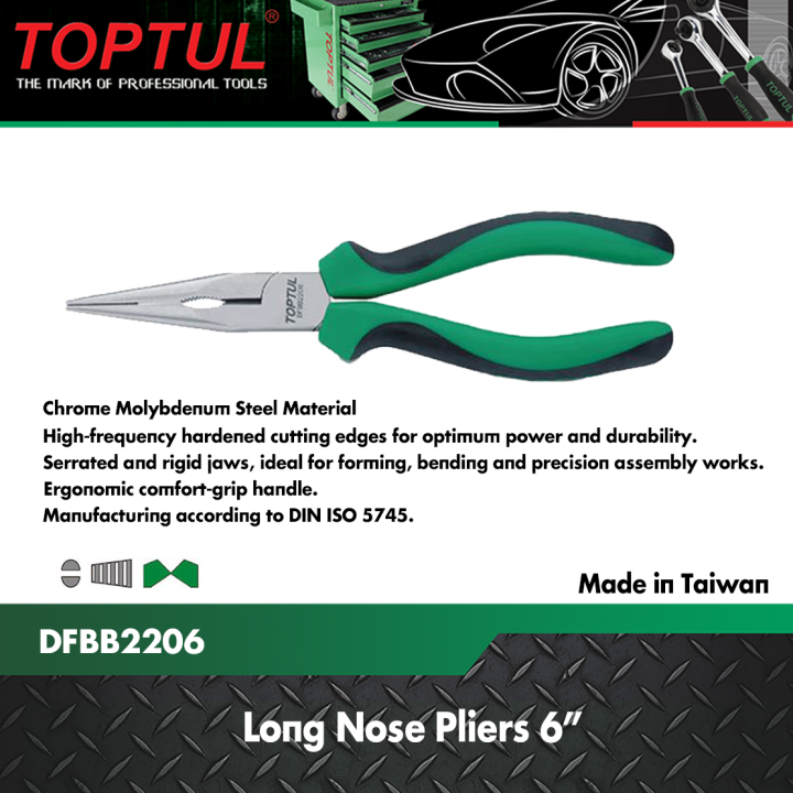 Toptul Long Nose Pliers 6" DFBB2206 | Lazada PH