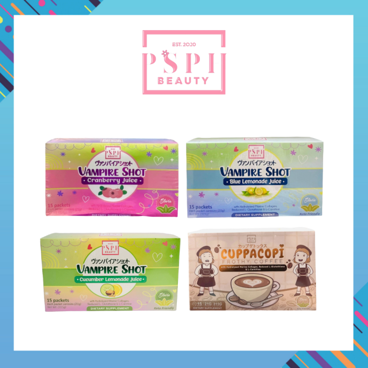 PSPH Cuppacopi Frothy Coffee, Vampire Shot Cranberry, Blue Lemonade ...