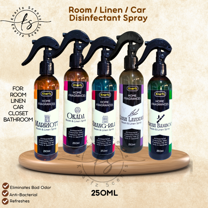 Room and Linen Spray Air Freshener Odor Eliminator Disinfectant 250ml ...