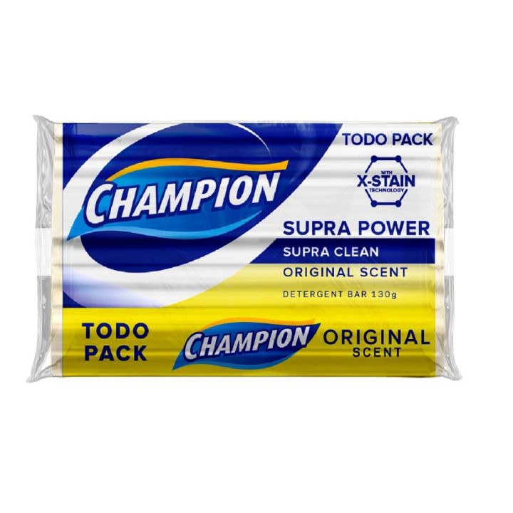 Champion Laundry Detergent Bar Regular Supra Clean 130g | Lazada PH