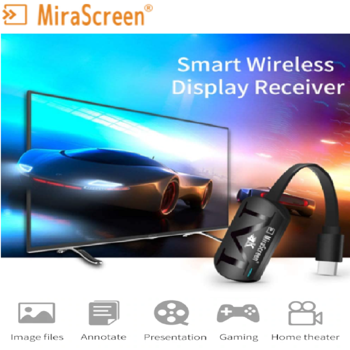 MiraScreen G4 Plus 4K WiFi Display Dongle 2.4G Wireless HDMI Adapter TV Stick Streaming Media ...