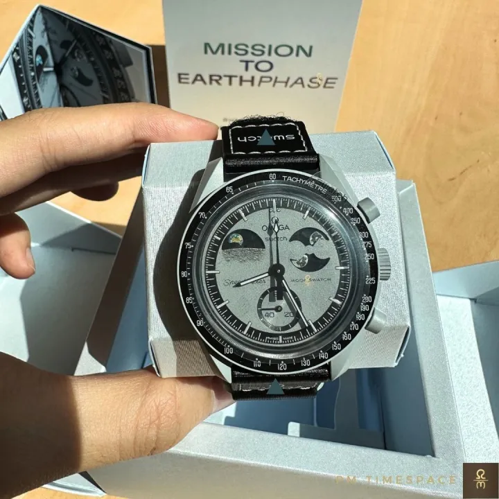 นาฬิกา Omega x Swatch รุ่น Mission to Earthphase ของใหม่ แท้ 100 % แถมฟรีฟิล์มกันรอยโฟกัส ...