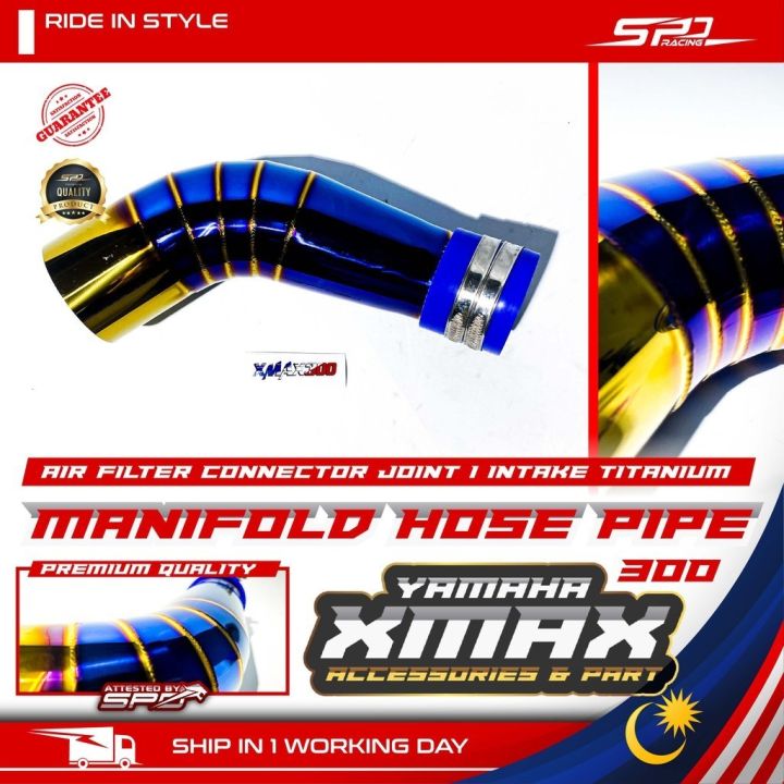 XMAX 300 Titanium Intake Manifold Hose Pipe I Air Filter Connector ...