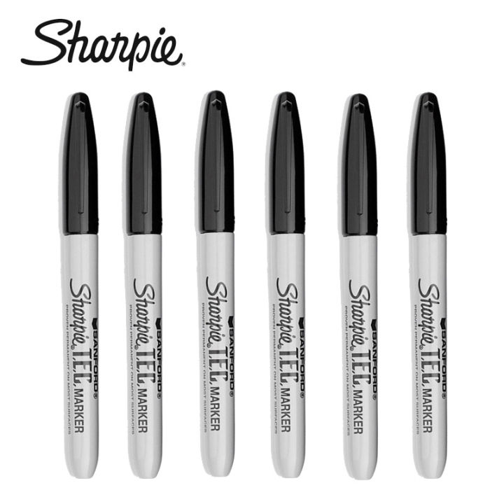 1/6/12Pcs Sharpie T.E.C Trace Element Certified Permanent Markers Black ...