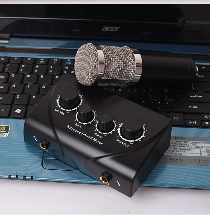 【CozyySpace】Pro Portable Mini Digital Audio Sound Karaoke Echo Mixer ...