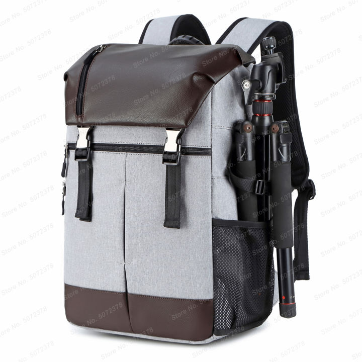 New 2021 Waterpoof Canvas With Leather Versatile camera bag photography ...