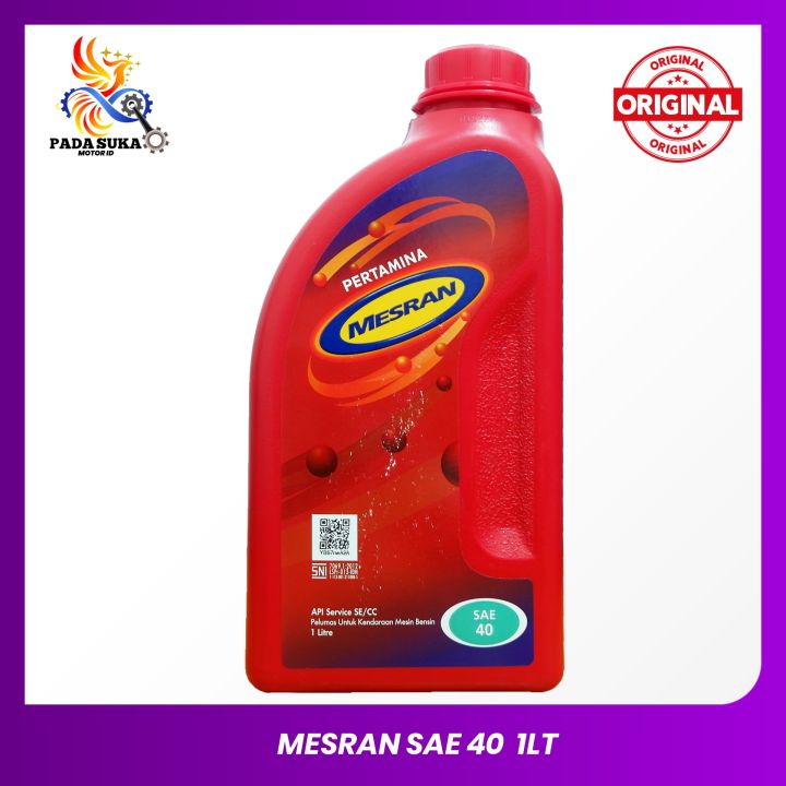 OLI MESRAN SAE 40 1LT 100% ORIGINAL | Lazada Indonesia