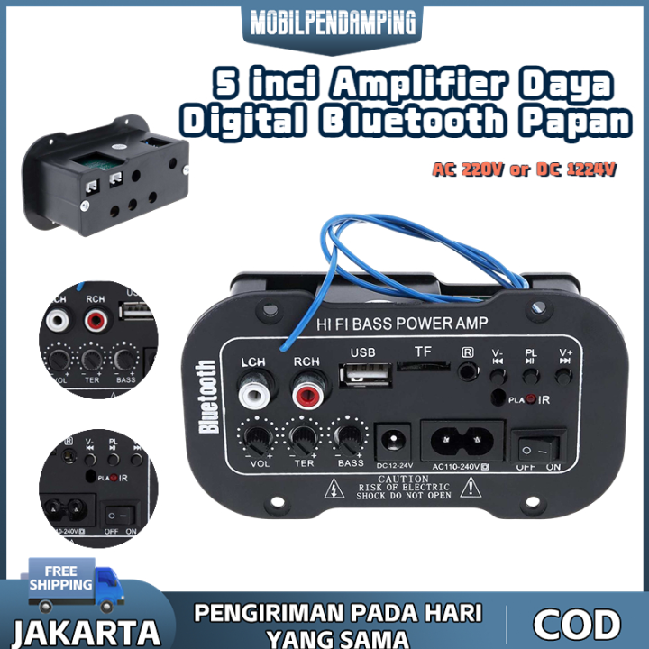 5 inci Amplifier Daya Digital Bluetooth Papan Penguat Speaker Subwoofer ...