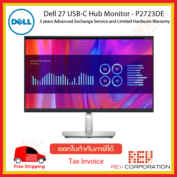 Dell P2723DE 27 USB-C Hub Monitor - P2723DE QHD 2560 x 1440 at 60 Hz ...