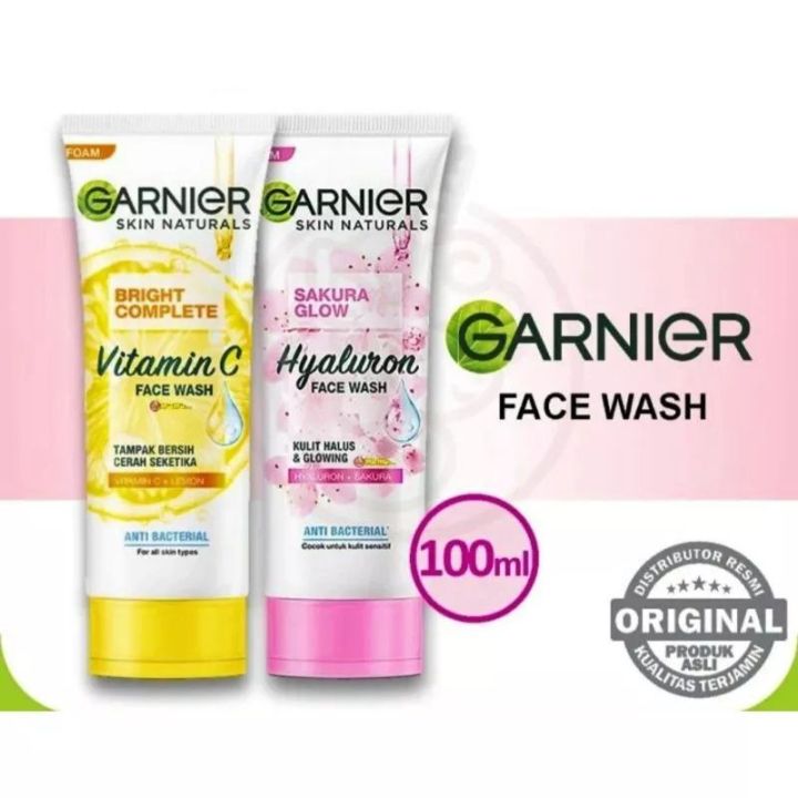 SERBA5000 - Facial Wash GARNIER Lemon/ Sakura 100ml sabun cuci muka ...