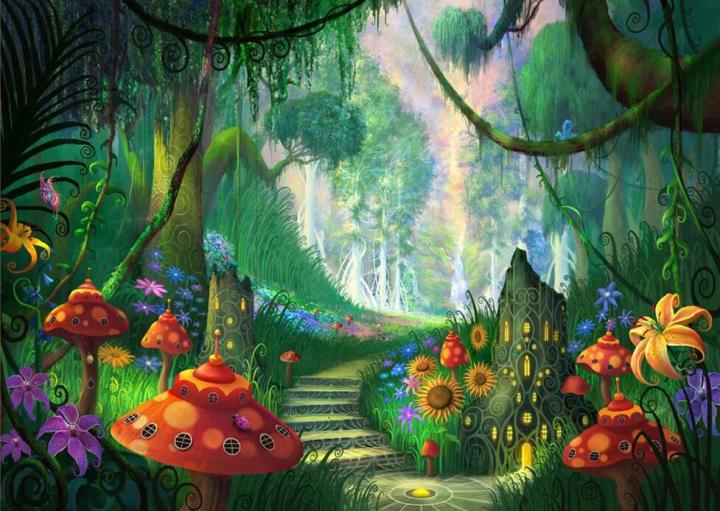 Alice in Wonderland Party Photo Backdrop Fairy Tale Castle Photography ...