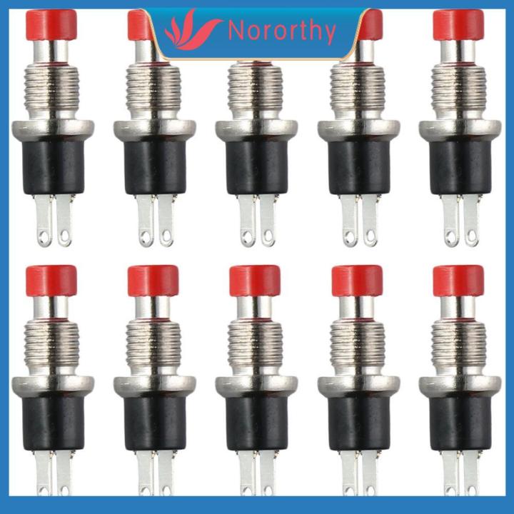 【COD&Ready Stock】10pcs 250VAC Mini Push Button Switch 1A Black Cap ...
