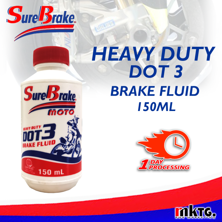 SURE BRAKE FLUID DOT-3 150ML MOTO | Lazada PH