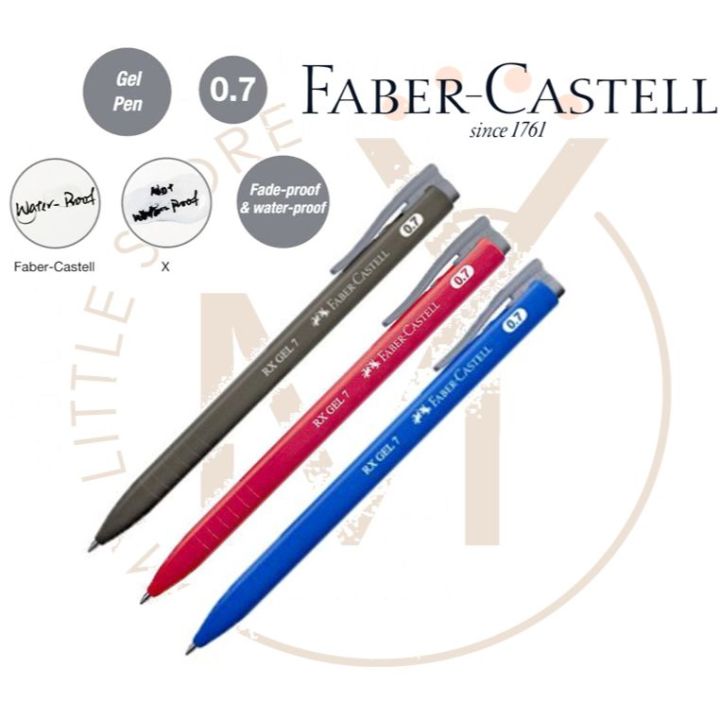 PROMOTION Faber Castell RX Gel 0.7mm 2499 RX Gel Pen 5 Black Blue Red ...
