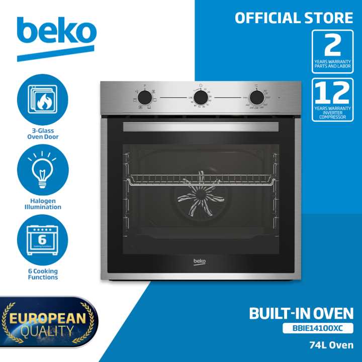 Beko Built-In Oven 60cm Electric Multifunction Oven with 6 Cooking ...