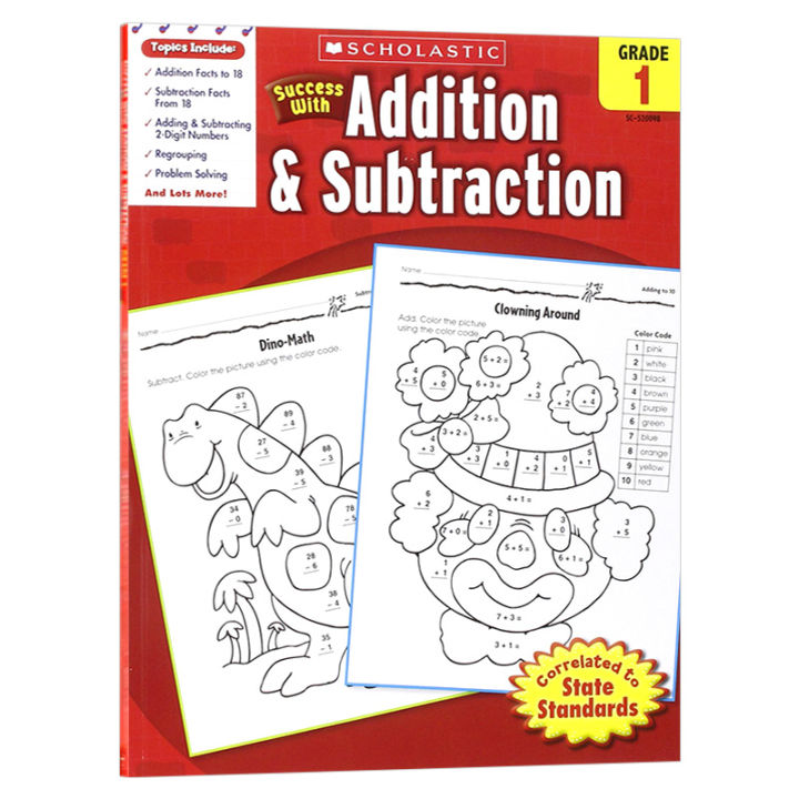 American primary school grade 1 math addition and subtraction workbook ...