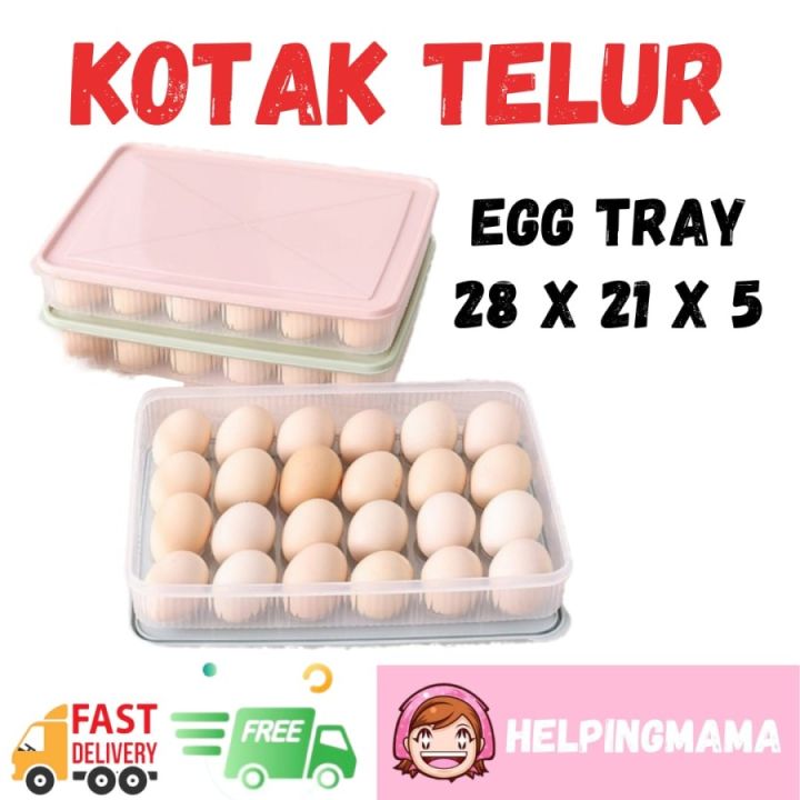 Kotak Telur Box Telur Egg Tray Box Kotak Penyimpanan Telur Sekat 20pcs ...