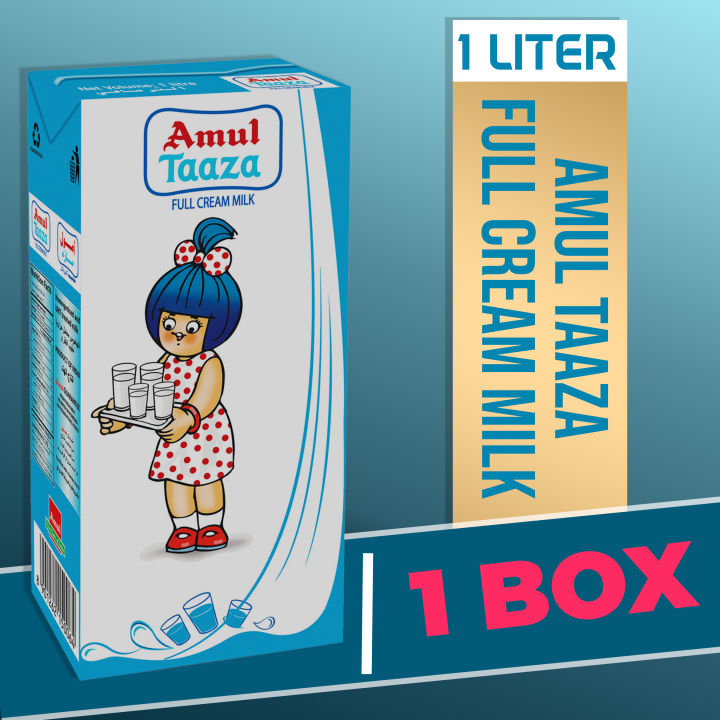 Amul Taaza Full Cream Milk One Box - 1 Liter | Lazada PH