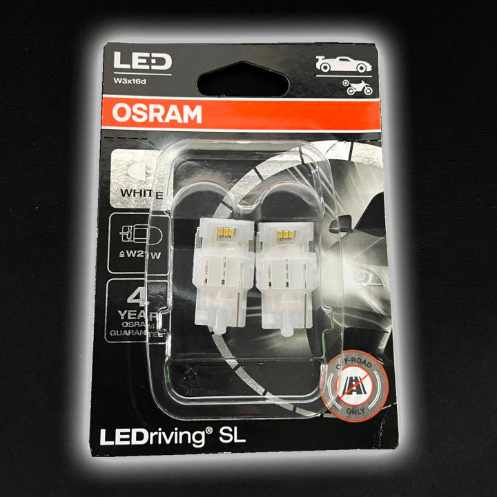 ORIGINAL OSRAM T20 LED W21W White CANBUS for Backlight Reverse WHITE ...