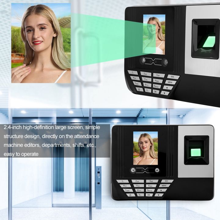 Face Recognition Time Clock Dual Infrared Cameras Voice Prompts Time ...