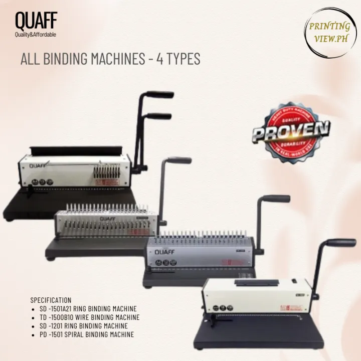 (PRINTING VIEW) Promo QUAFF Binding Machine A4 Ring Binding Machine ...