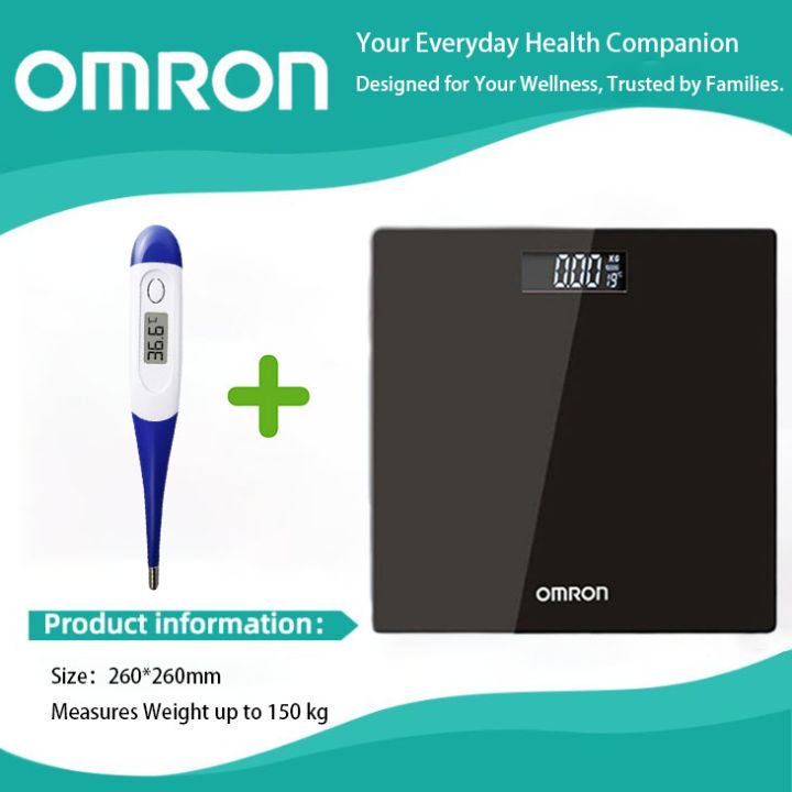 Omron Digital Weighing Scale Smart Rechargeable Weight Scale with LCD ...
