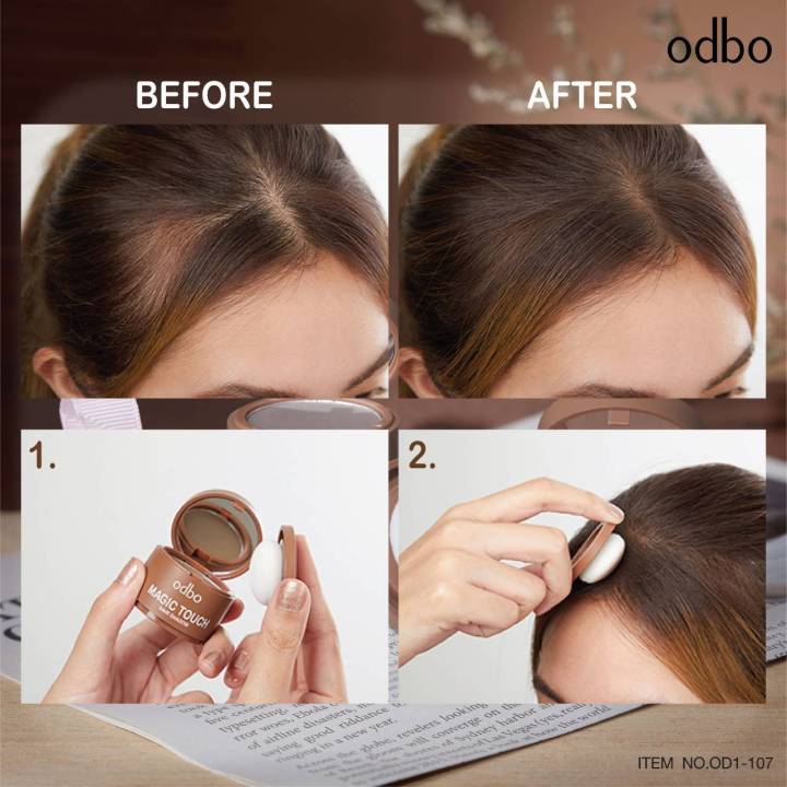 ODBO MAGIC TOUCH HAIR SHADOW OD1-107 โอดีบีโอ เมจิก ทัช แฮร์ แชโดว์ ปิดเหม่ง เพิ่มผมหนา ปกปิดผม ...