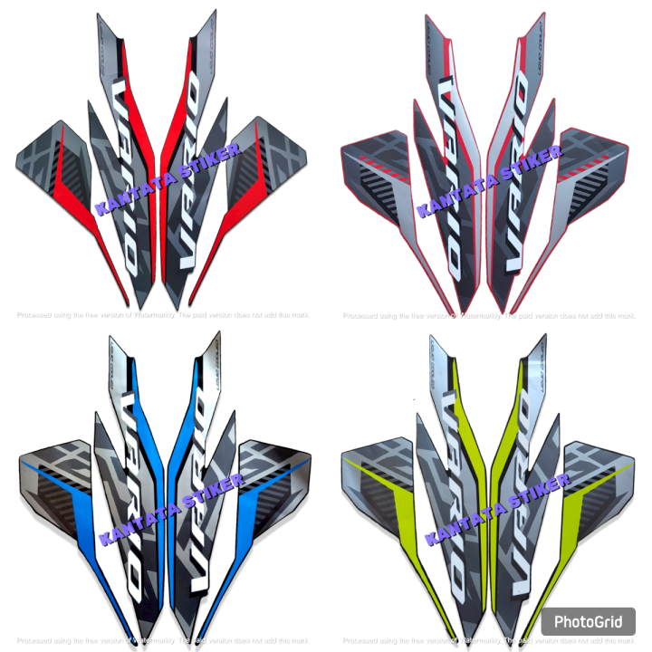 STIKER STRIPING LIS BODY MOTOR HONDA VARIO 125 2022 GEN 2 STANDAR FULL ...