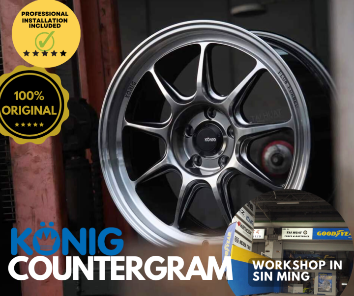 [SG Ready] KONIG Countergram Genuine KONIG 5x114.3 4x100 Flow Formed ...