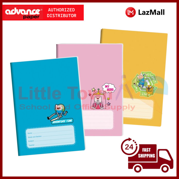 3 Pads Advance Adventure Time Writing Notebook 80lvs | Lazada PH