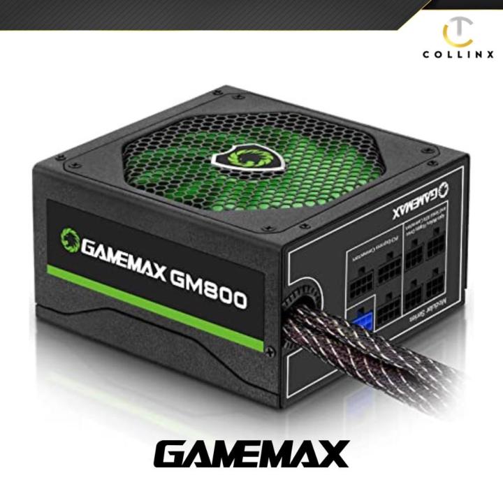 800w Gamemax GM800 80+ Bronze Power Supply | Semi-Modular | 140mm Ultra Silent PSU Fan | Best ...