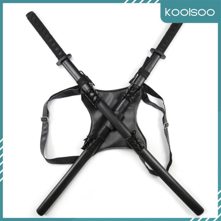 koolsoo PU Leather Double Swords Sheath Men's Scabbard Holder for ...