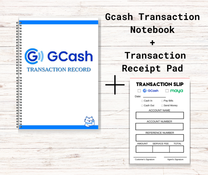 A&J Gcash Transaction Notebook and Transaction Receipt Pad Set | Lazada PH