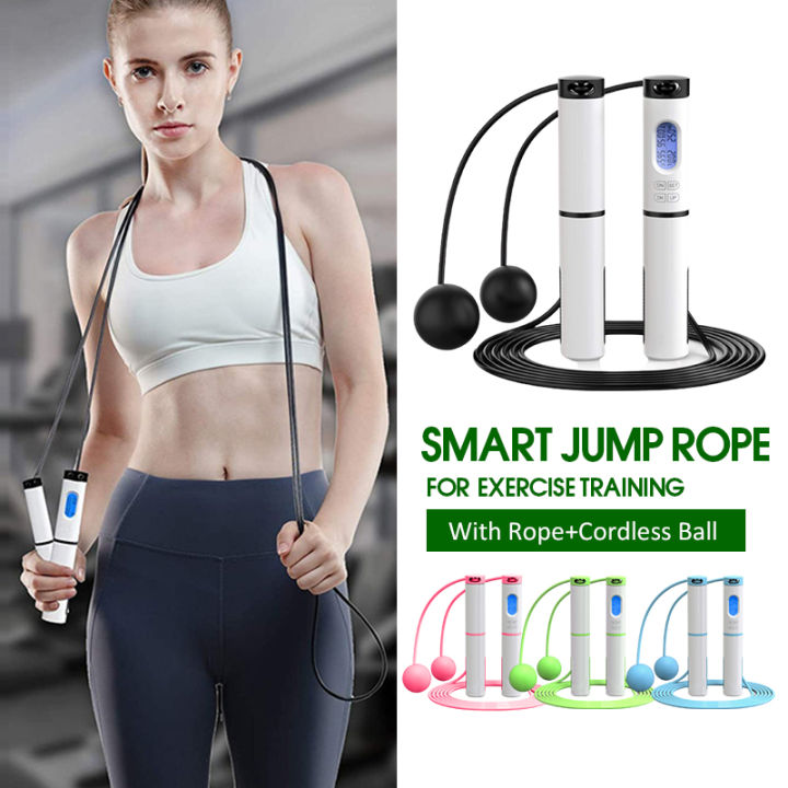 Smart Skipping Rope Jump Rope Cordless With Digital Counter Adjustable ...