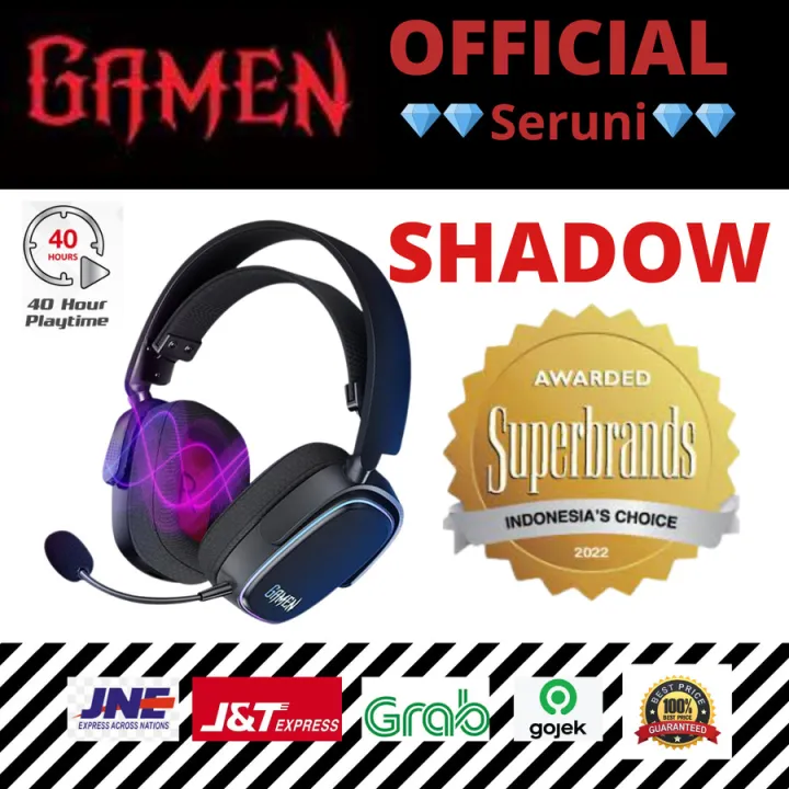 (SERUNI) GAMEN Gaming Wireless Headphone Shadow Bluetooth With Mic ...
