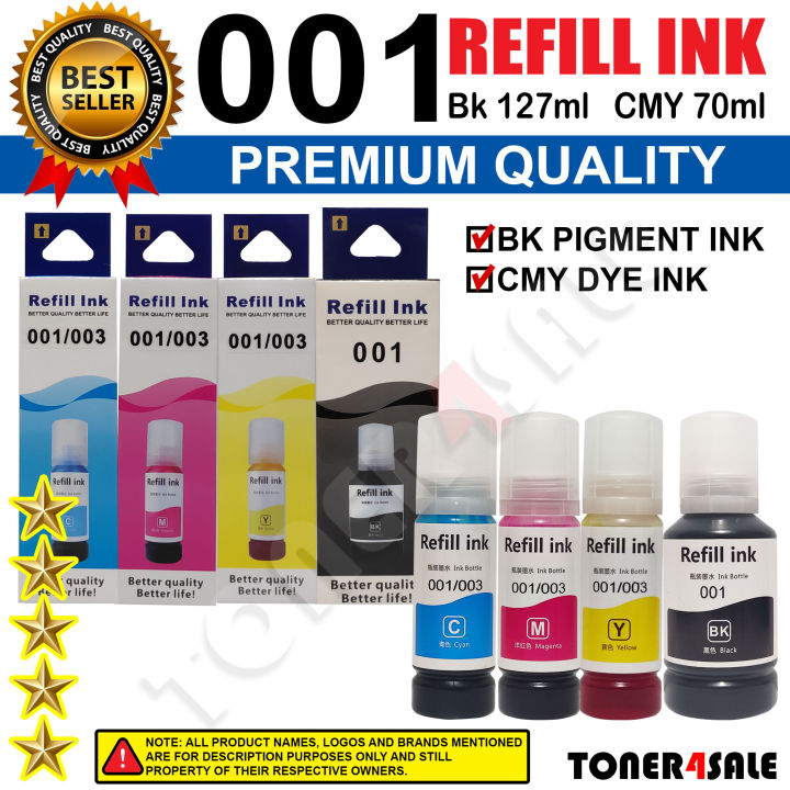 001 ink refill for Epson EcoTank L4150 L4160 L4260 L6160 L6170 L6190 ...
