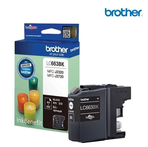 Brother LC-663BK BLACK INK CARTRIDGE FOR MFC-J2320, MFC-J2720 (550PAGES ...