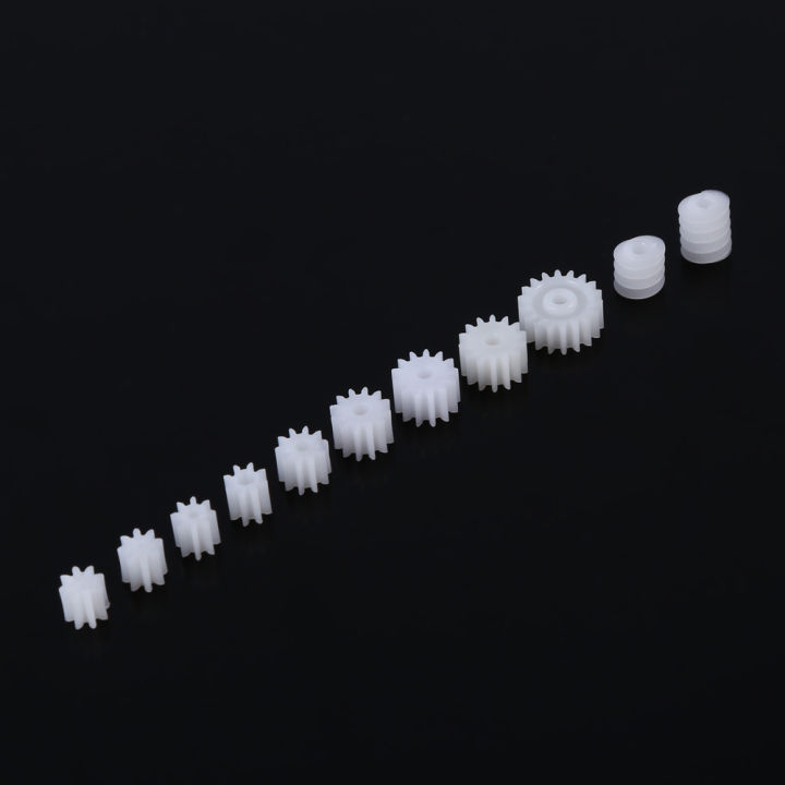 11pcs Plastic Spindle Worm Gear Set Assorted Plastic Shaft for Aircraft ...