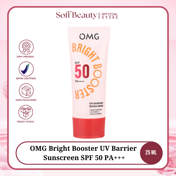 OMG Bright Booster UV Barrier Sunscreen SPF 50 PA++++ - 25 ml | Lazada ...