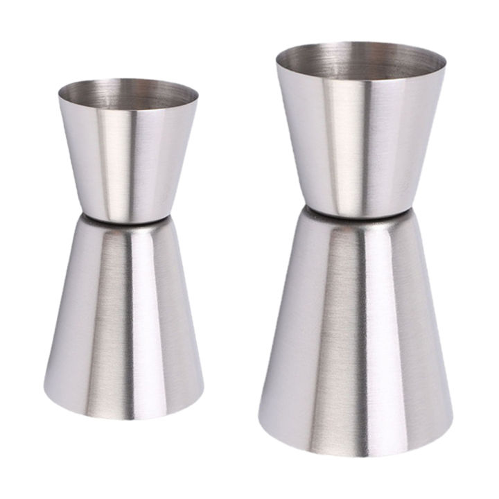 Double Shot Glass Cup Round Rim and Thin Waist Stainless Steel tail ...