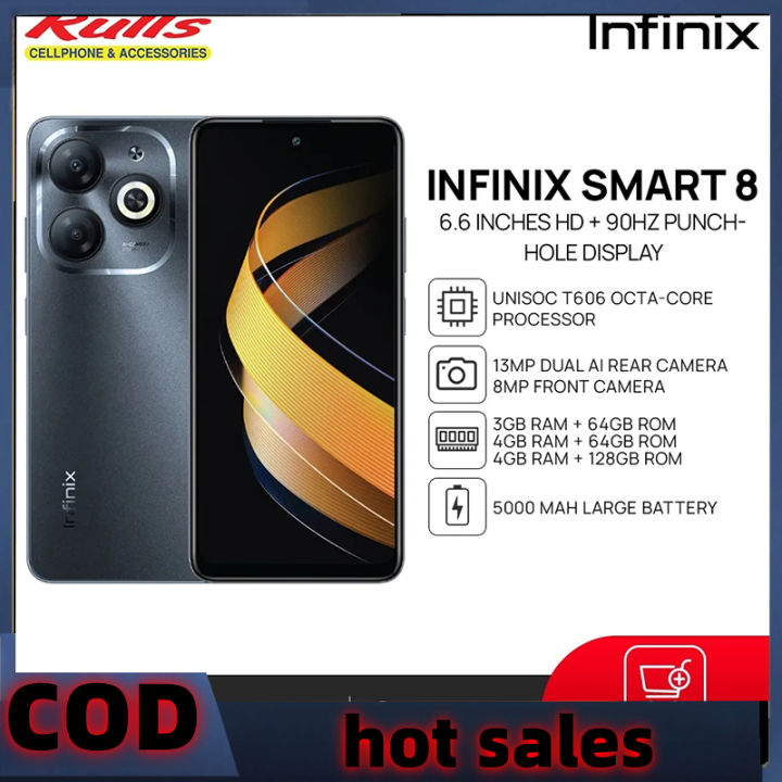 Infinix Smart 8 Smartphone 16GB+512GB T606 Processor 6.6 HD+ 90hz ...