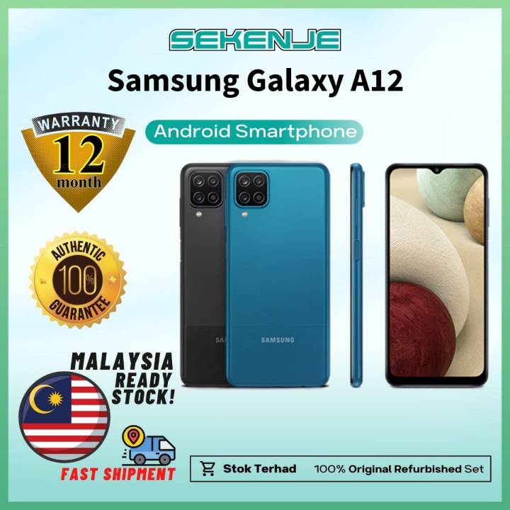 Samsung Galaxy A12 32GB + 3GB / 128GB + 4GB RAM 100% Original Refurbished Set | Lazada