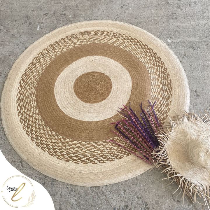 60" or 5 feet DSN 1 THREE TONE round buri carpet/ round carpet/ buri ...