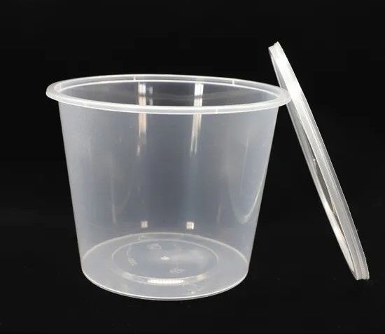 VFM 10 pcs. Round Microwavable Plastic Container with Lid 750 ML/30 Oz ...